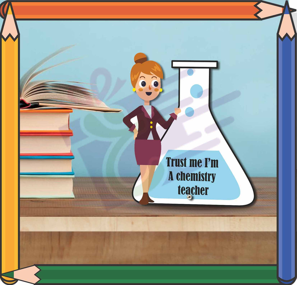 Chemistry teacher stand frame 02 – 5ouza3balat