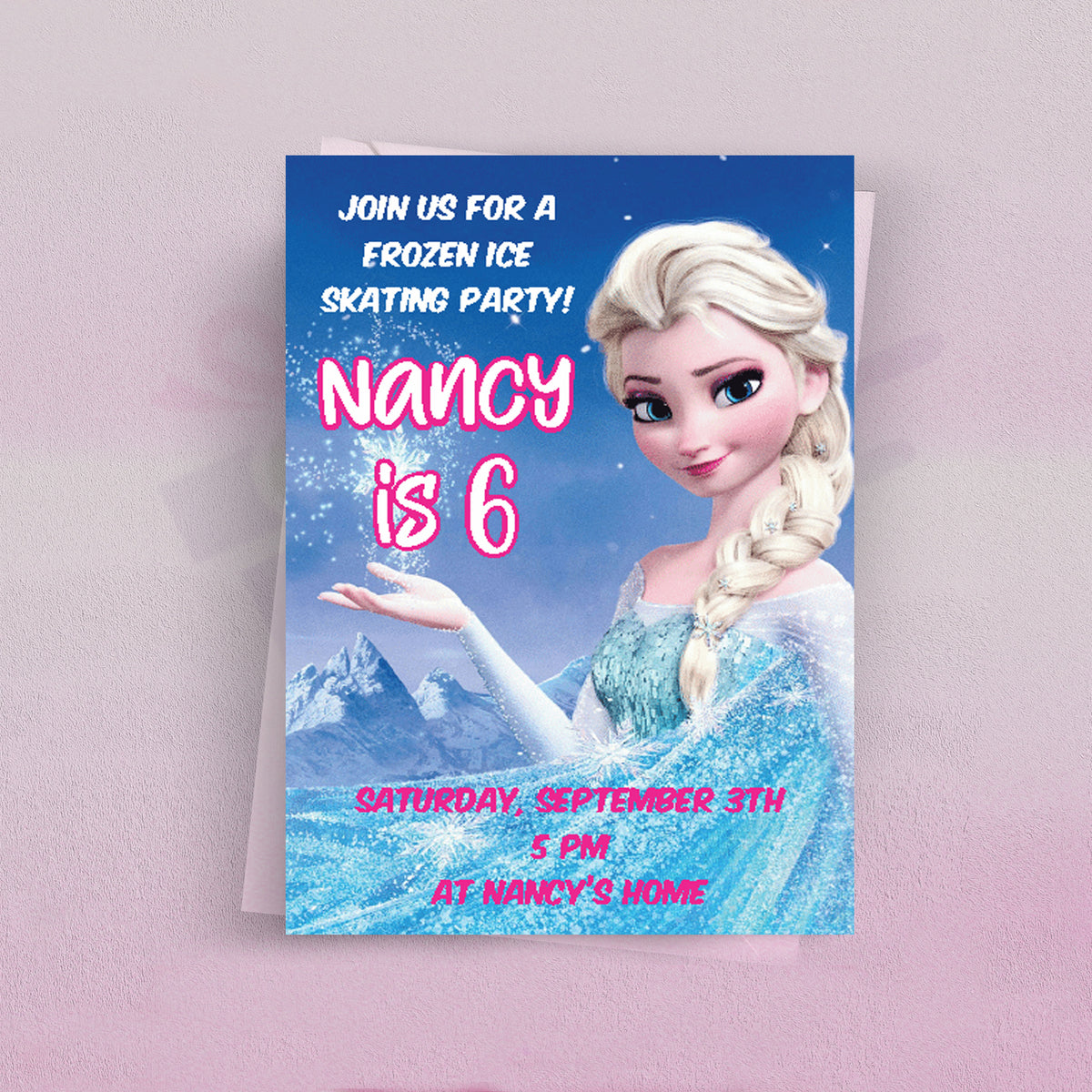 Frozen invitation card 01 – 5ouza3balat