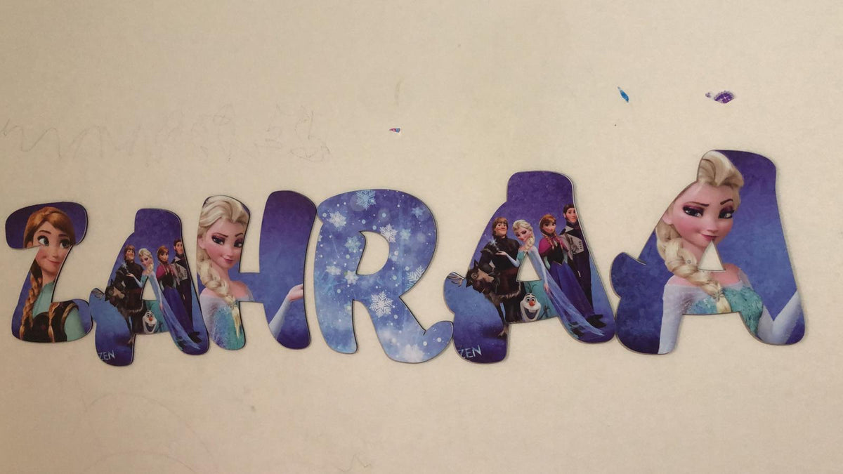 Frozen name wall art – 5ouza3balat
