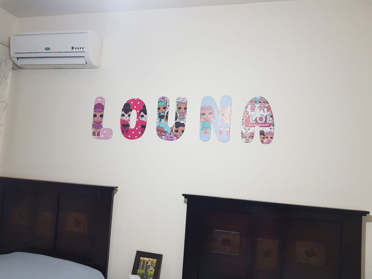 Lol surprise name wall art – 5ouza3balat