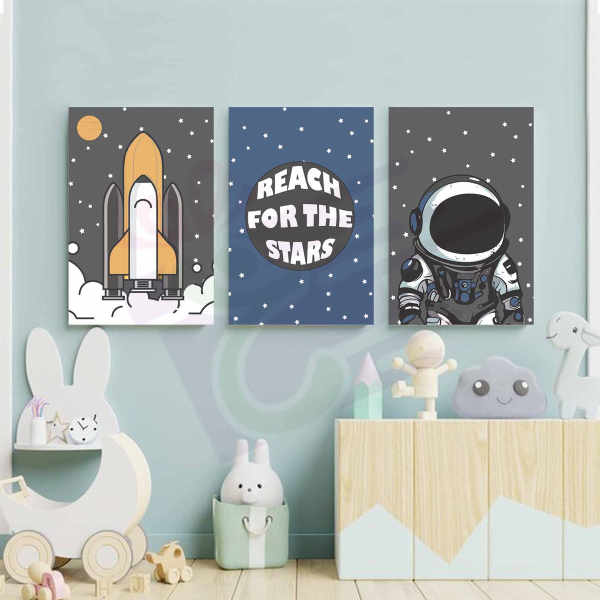Rocket and astronaut tableau – 5ouza3balat