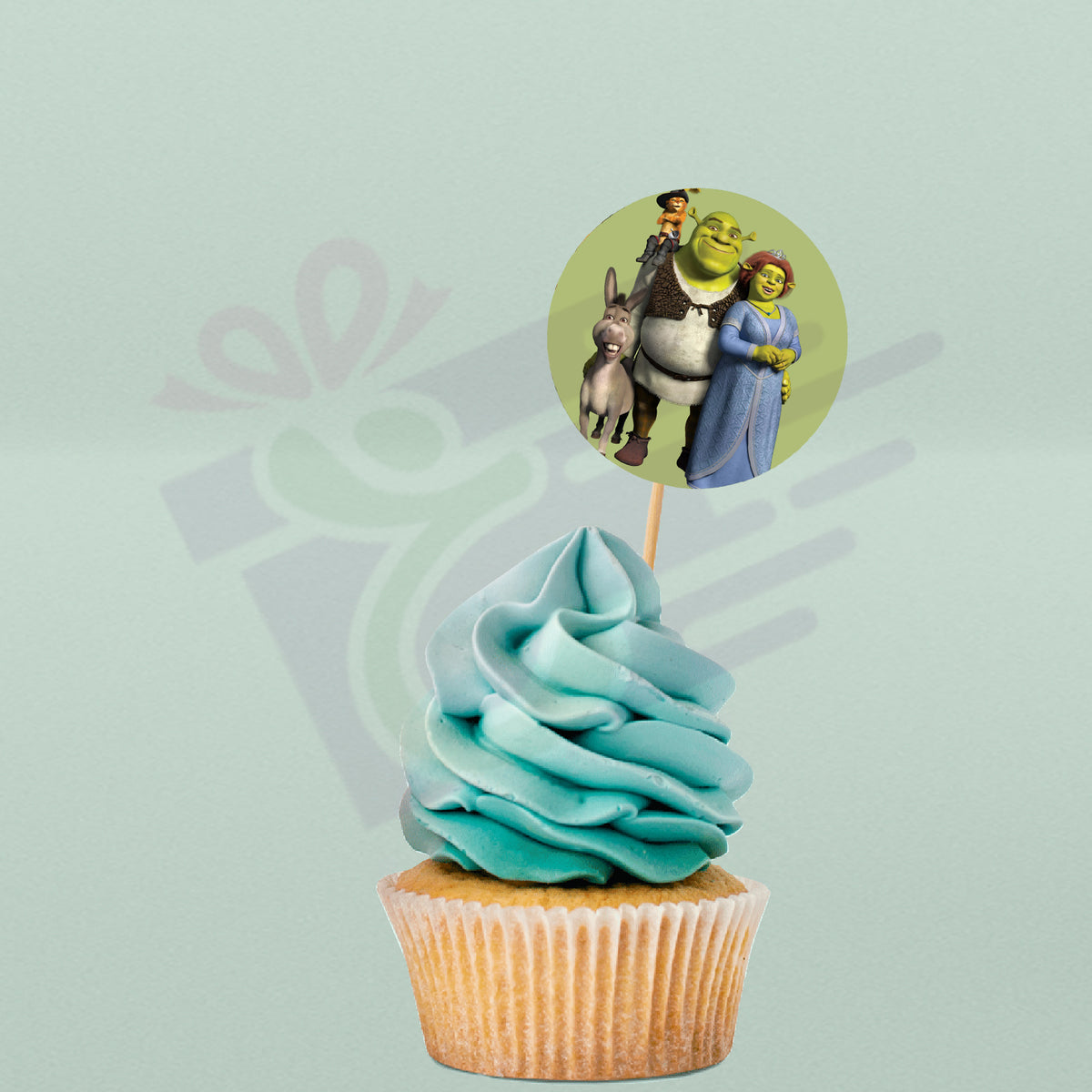 Shrek cupcake stick 02 – 5ouza3balat
