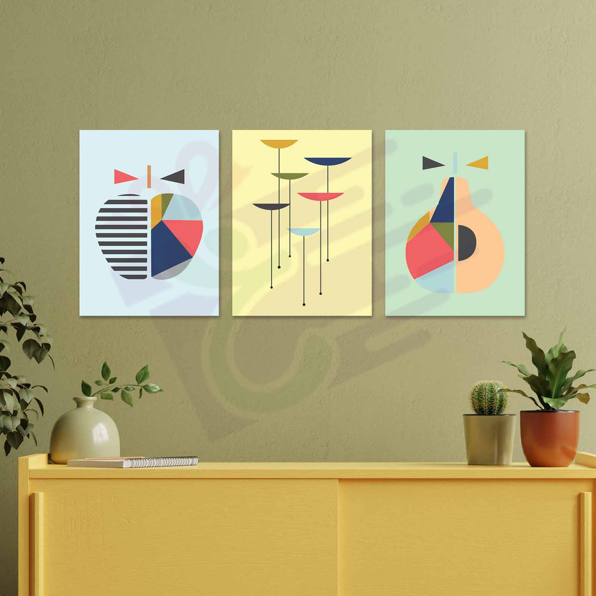 Apple and pear abstract tableau – 5ouza3balat