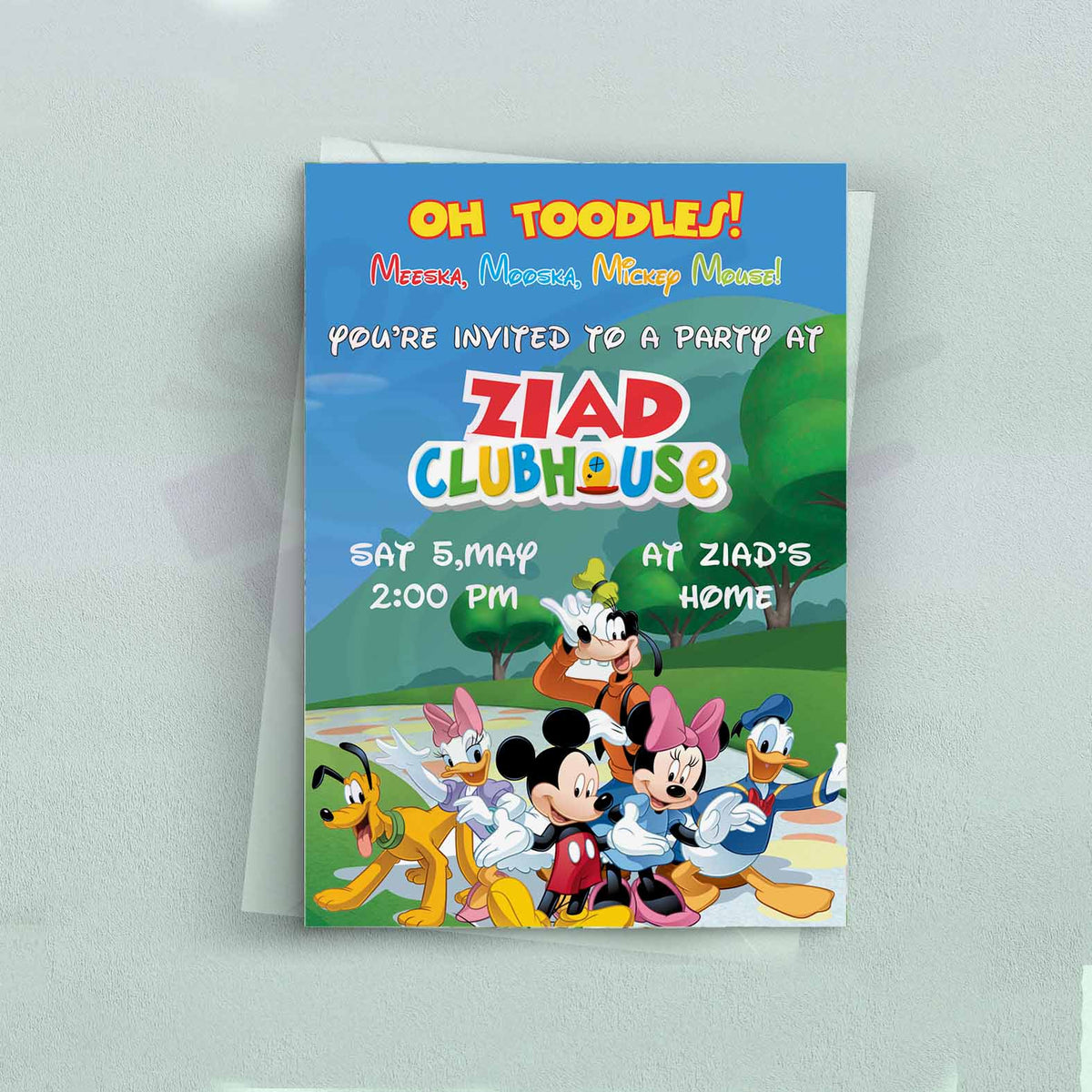 Disney invitation card – 5ouza3balat