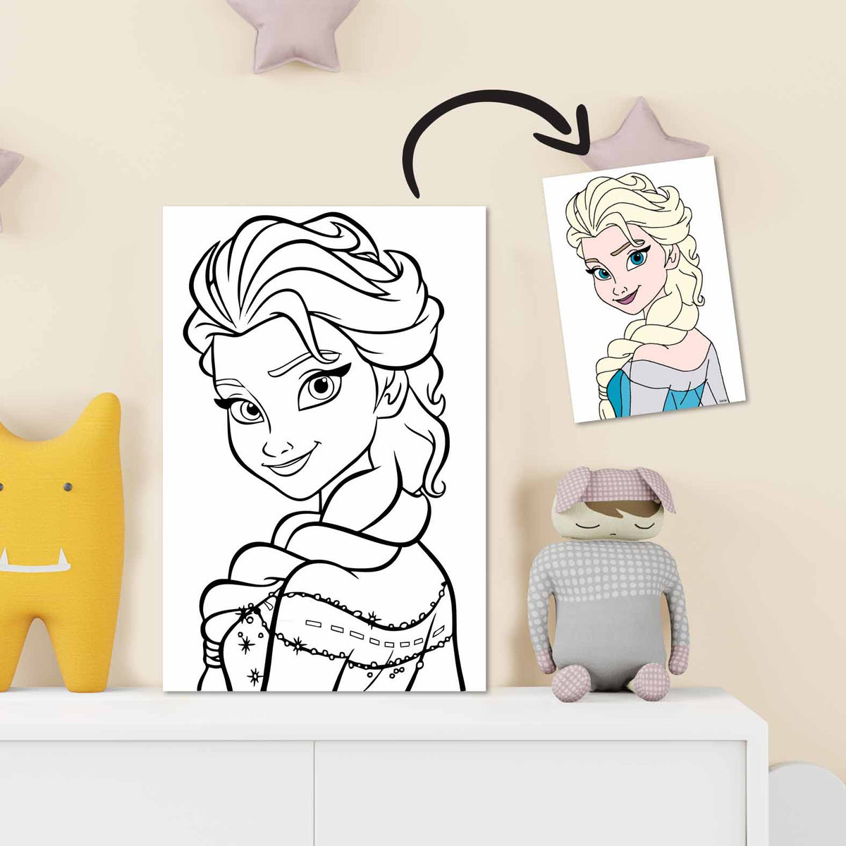 Frozen coloring tableau – 5ouza3balat