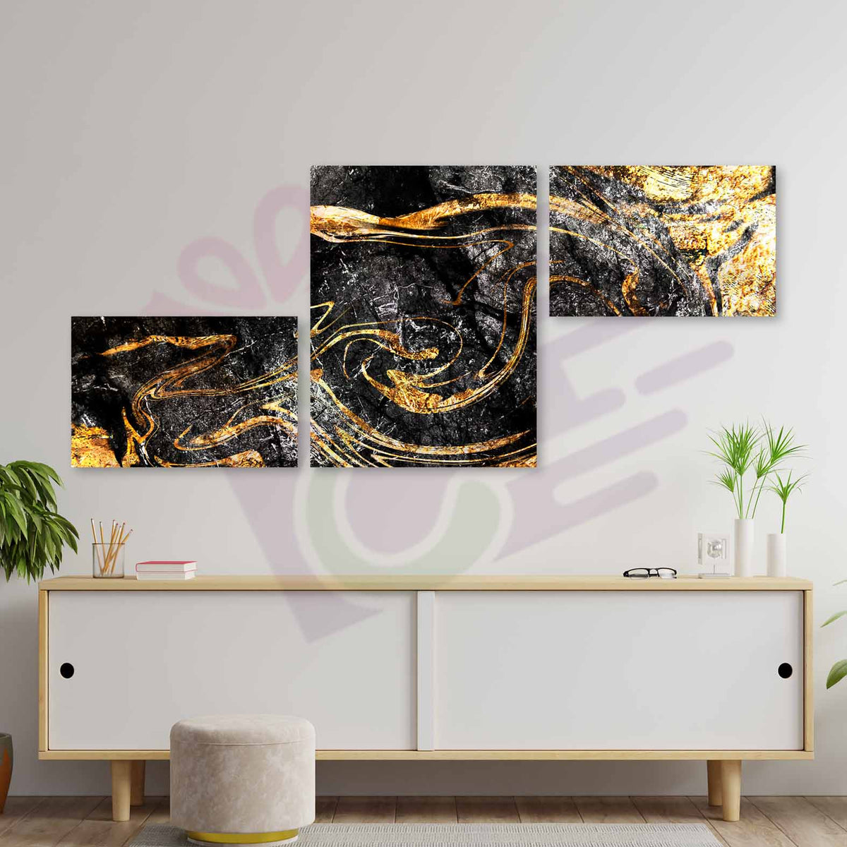 Gold black marble tableau – 5ouza3balat