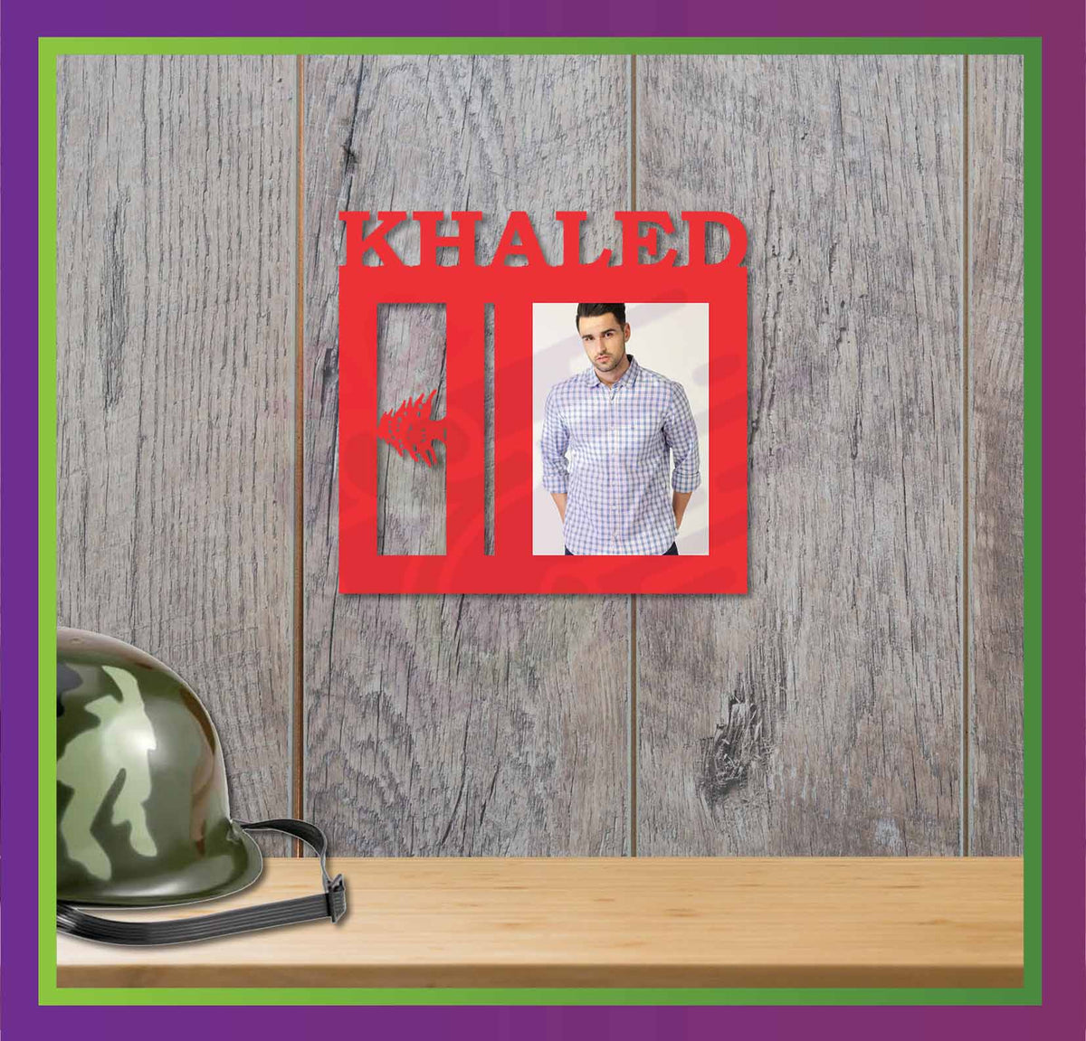 Lebanon flag army wall frame – 5ouza3balat