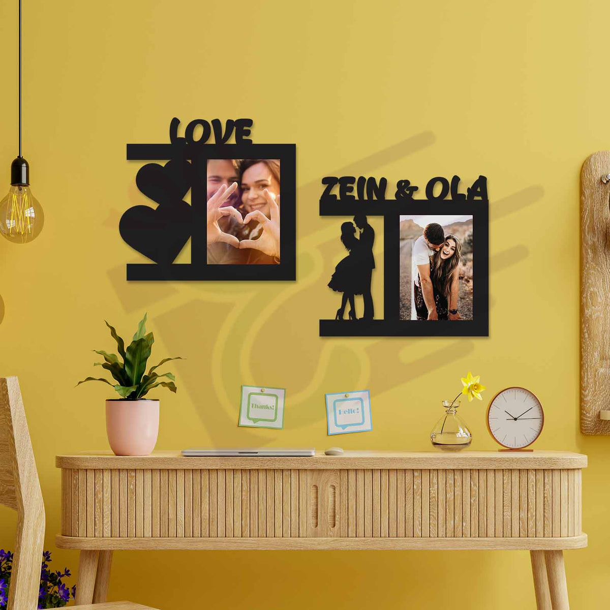 Love and couple name wall frame – 5ouza3balat